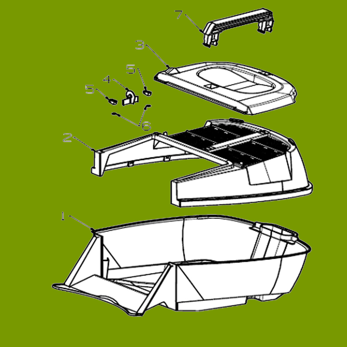 Masport Genuine 18 Catcher Assembly with 'full' indicator - Black ...