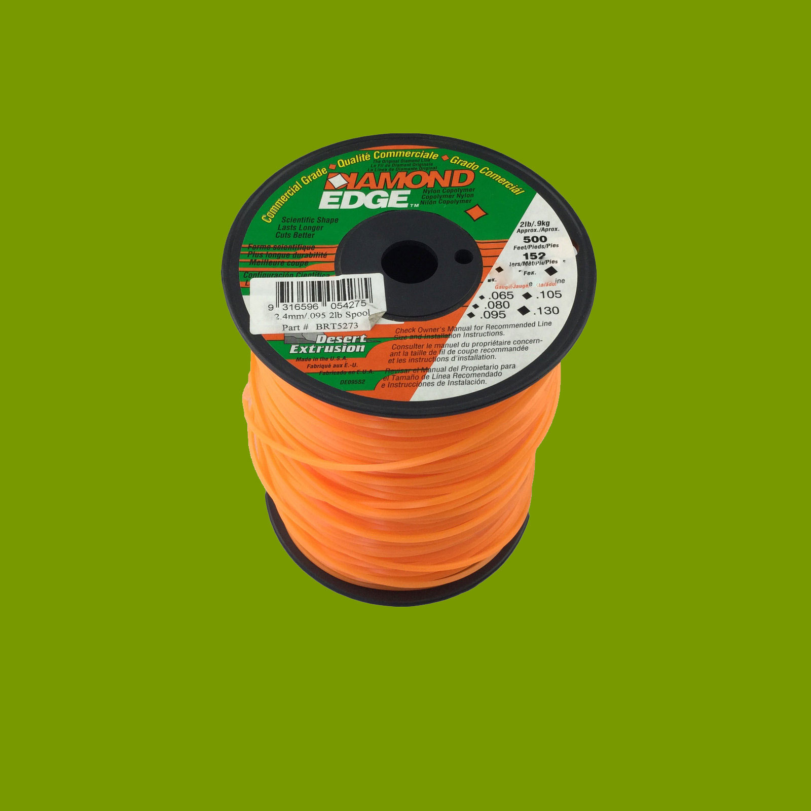 Diamond Edge™ Trimmer Line .130/3.30mm Spool 1KG, BRT5275 [DUNBRT5275 ...