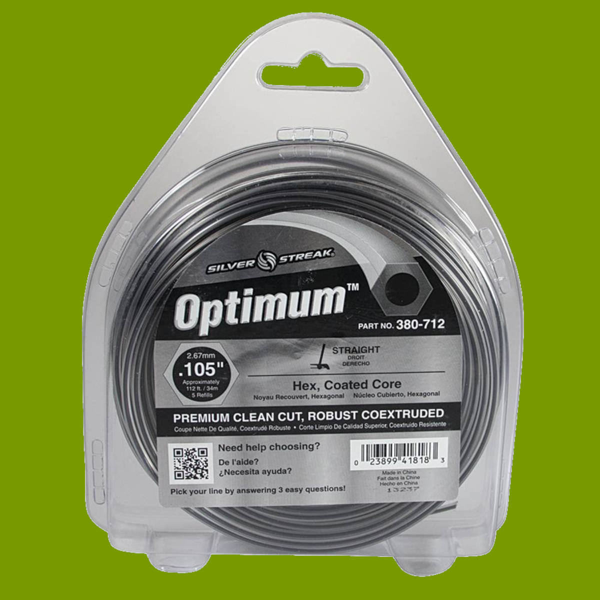 Silver Streak Optimum Trimmer Line .105 x 1/2 lb. Donut 380-712 [STE380 ...