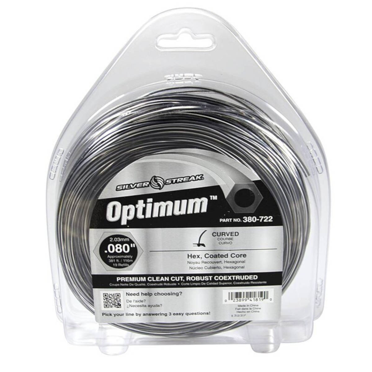 Silver Streak Optimum Trimmer Line .080 x 1 lb. Donut 380-722 [STE380 ...