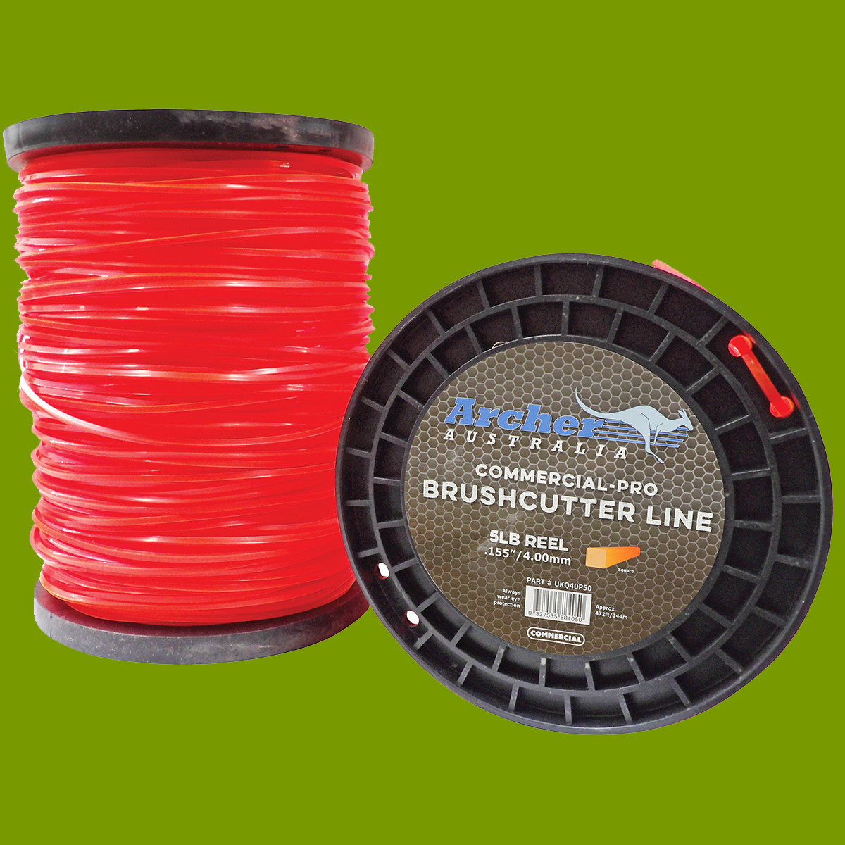 Archer Commercial-Pro Square Nylon Line 4.00mm .155 Square 5lb Reel ...